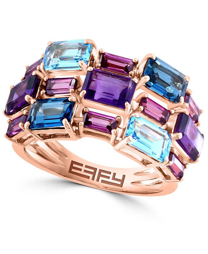 EFFY Collection EFFY® Multi-Gemstone Three Row Statement Ring (5-3/8 ct ...