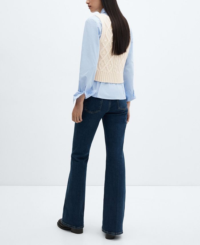 MANGO Women's Braided-Knit Vest - Macy's