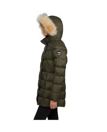 Pajar Women's Roxy Quilted Puffer with Detachable Faux Fur Trim - Macy's