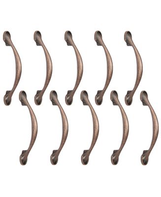 Wide Footed 3 in. (76mm) Antique Copper Drawer Pull Handles (Pack of 10 ...