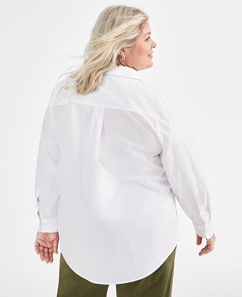 Style & Co Plus Size Perfect Popover Top, Created for Macy's - Macy's