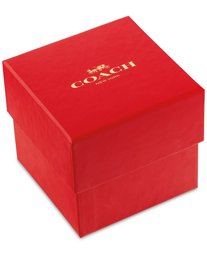 COACH Women's Elliot Lunar New Year Red Leather Strap Watch 36mm - Macy's