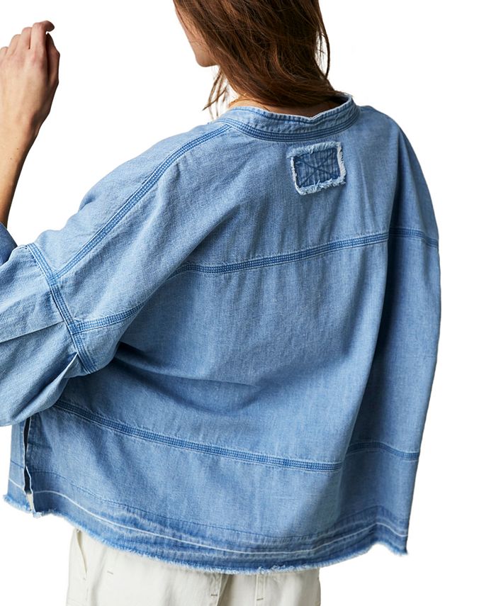 Free People Women's Jude Denim Pullover Top - Macy's