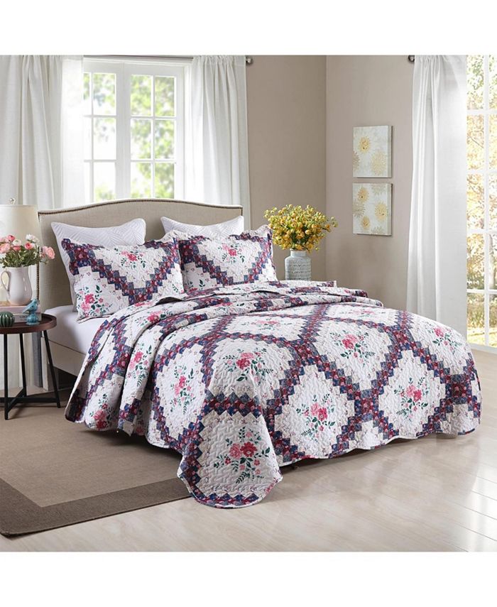 MarCielo 3 Piece Quilt Bedspread Set B024 - King - Macy's