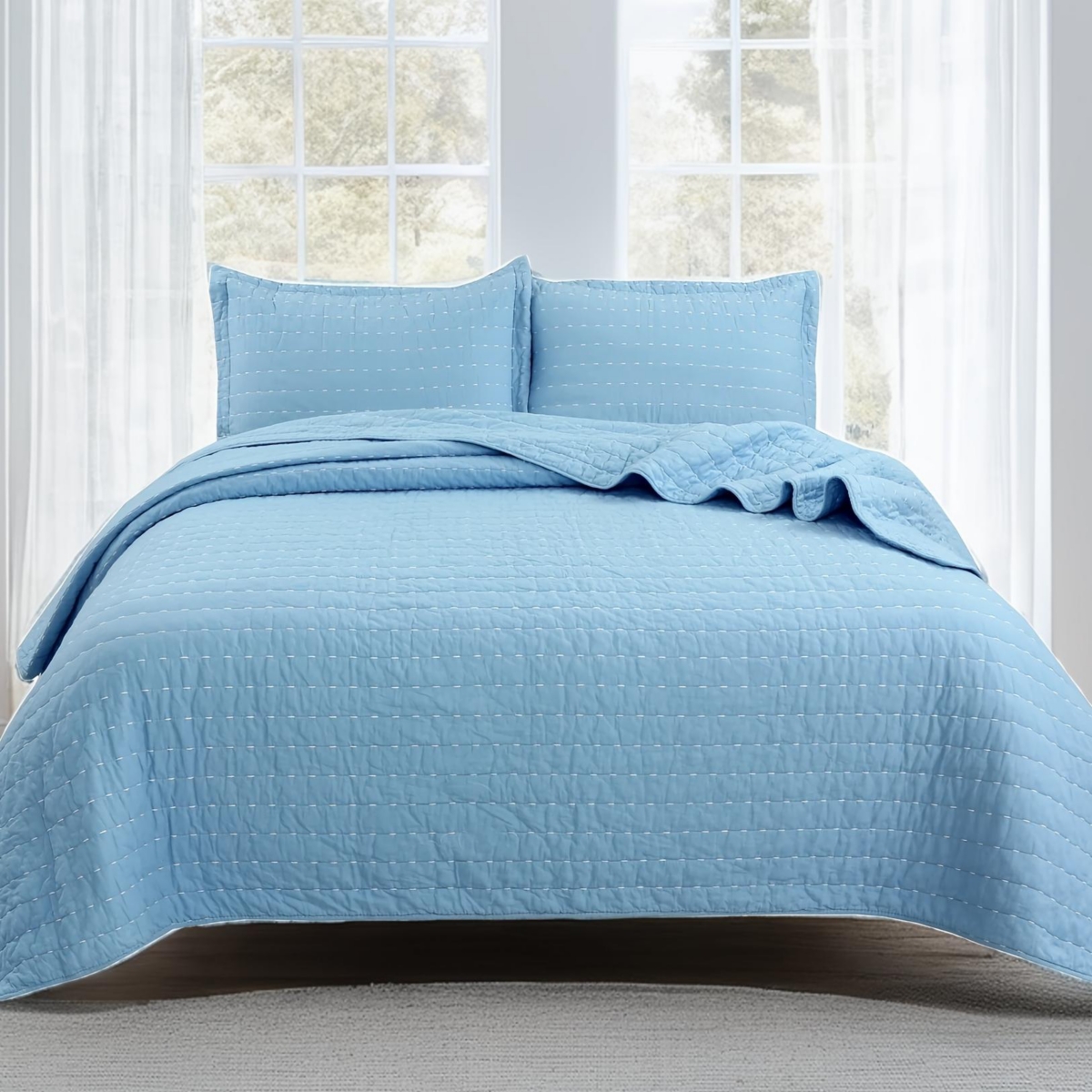 Click here for MarCielo 3 Pcs 100 Cotton Oversized Bedspread Set... prices