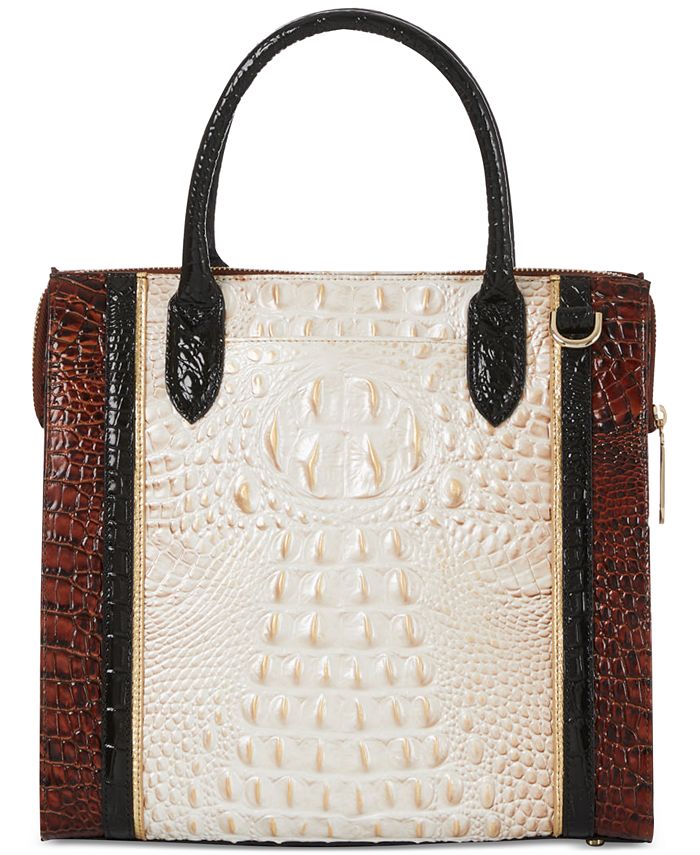 Brahmin Caroline Embossed Leather Satchel - Macy's