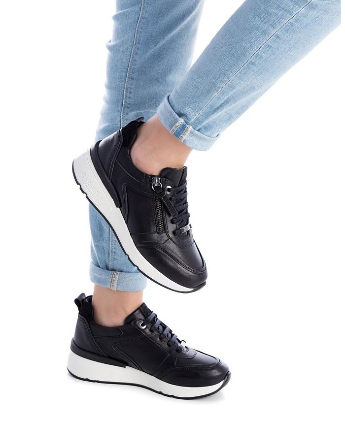 XTI Carmela Women's Leather Sneakers By XTI - Macy's