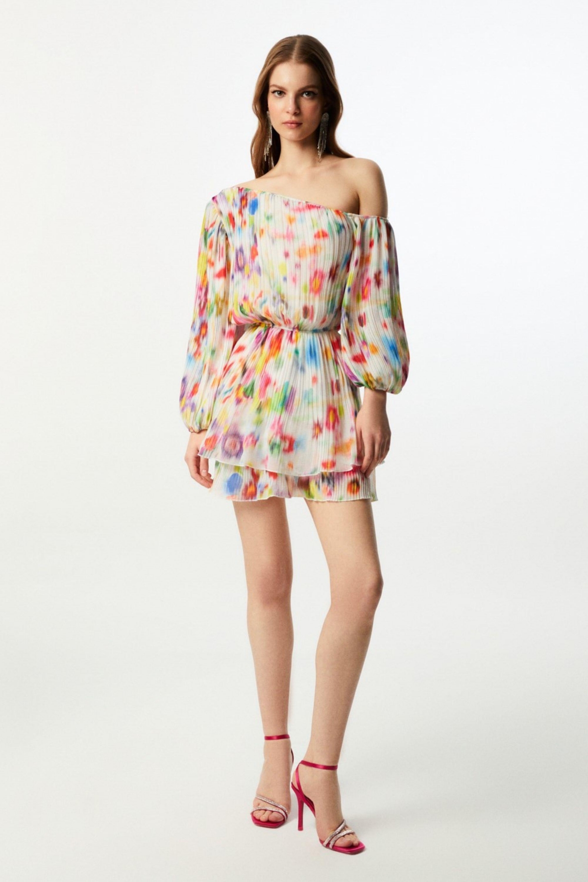 Click here for Womens Printed Flowy Dress - Multi-colored prices