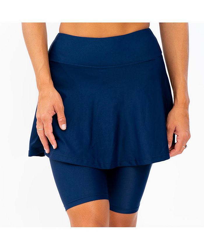 Calypsa Women's Midi Swim Skort - Macy's