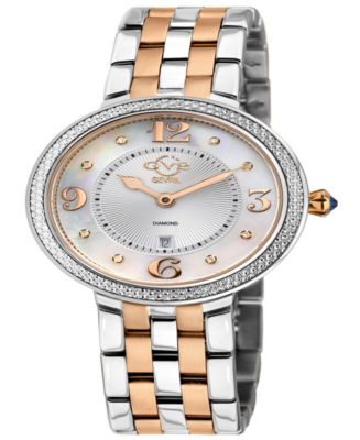 GV2 by Gevril Women's Verona Two-Tone Stainless Steel Watch 37mm - Macy's