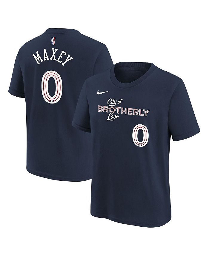 Nike Big Boys Tyrese Maxey Navy Philadelphia 76ers 2023/24 City Edition ...
