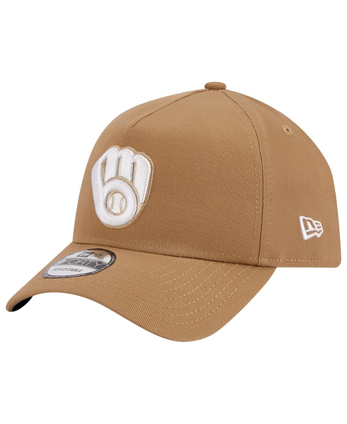 Click here for Mens New Era Khaki Milwaukee Brewers A-Frame 9FORT... prices