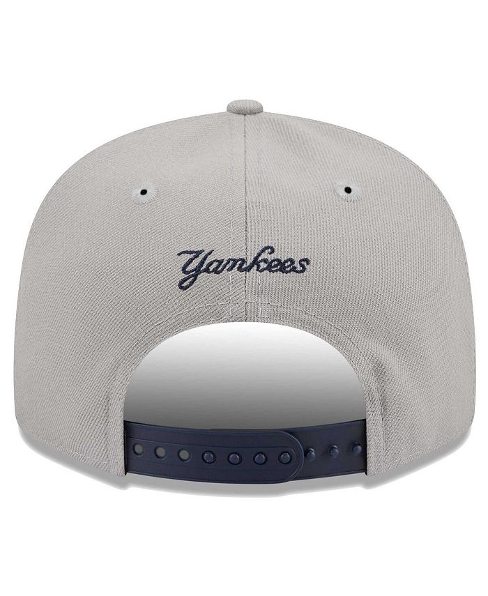 New Era Men's Gray, Navy New York Yankees Band 9FIFTY Snapback Hat - Macy's