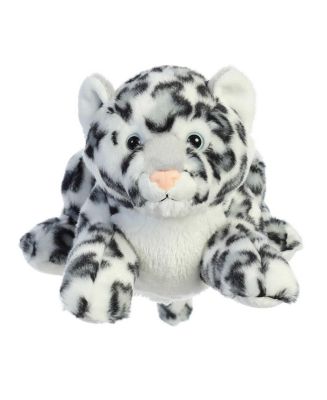 Aurora Medium Snow Leopard Hand Puppet Interactive Plush Toy White 12 ...