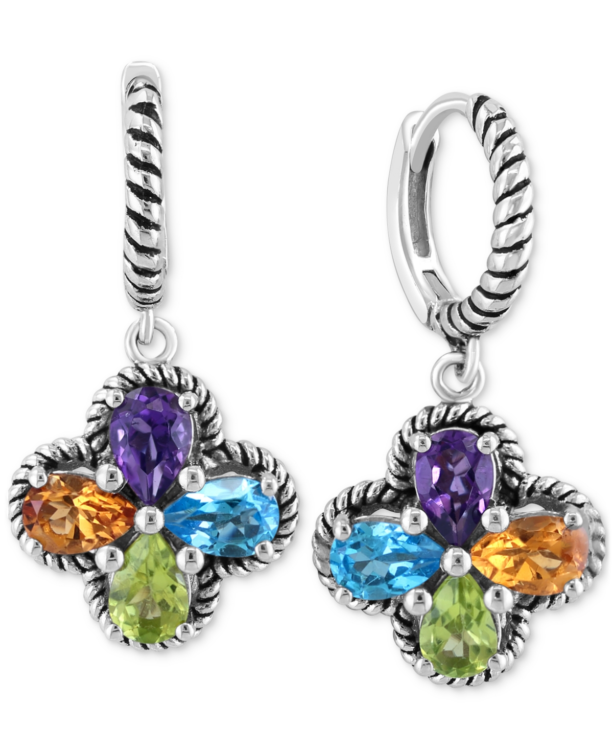 Click here for Effy Multi-Gemstone Flower Dangle Drop Earrings (3... prices
