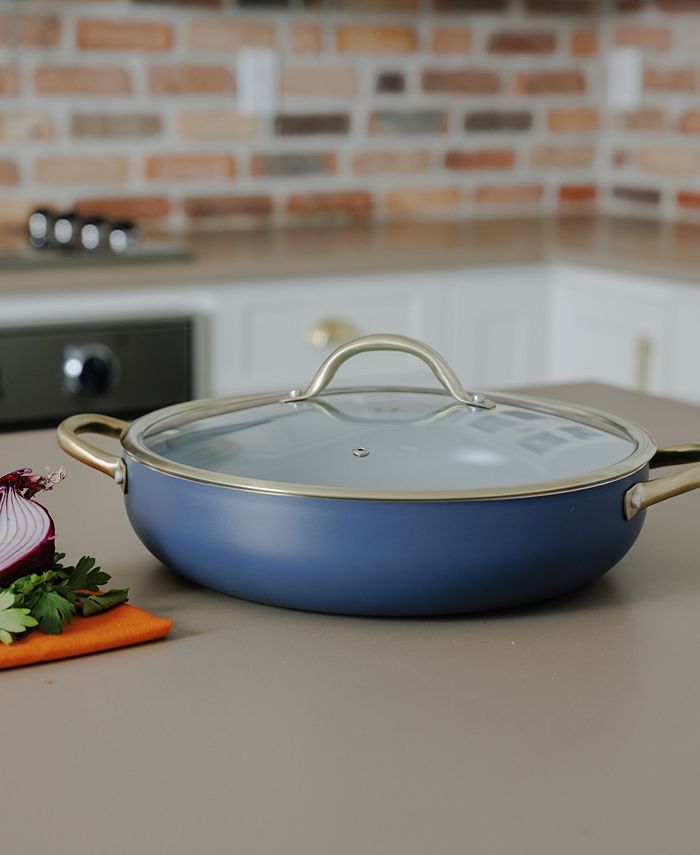 Sedona Kitchen Ceramic 13" Everyday Pan with Lid - Macy's