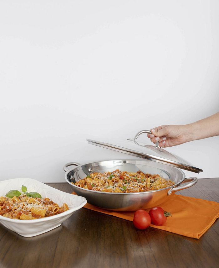 Sedona Kitchen Stainless Steel 6.5-Qt. Multipurpose Pan with Glass Lid ...