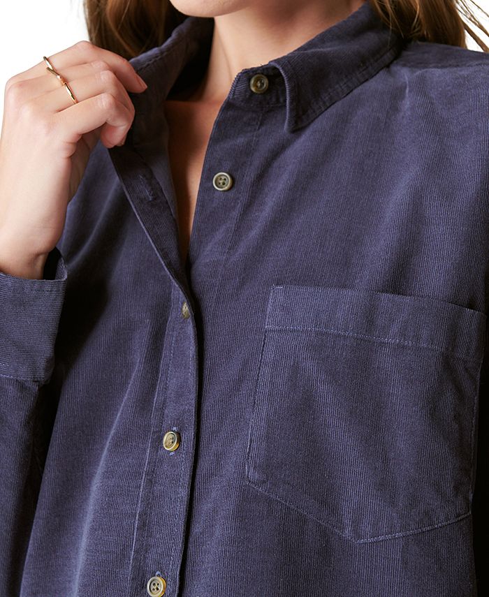 Lucky Brand Women's Long-Sleeve Corduroy Button-Up Shirt - Macy's