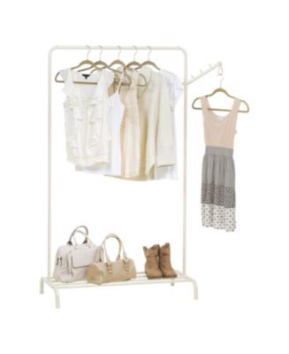 Stylish Clothes Rack with Storage Shelf, White - Macy's