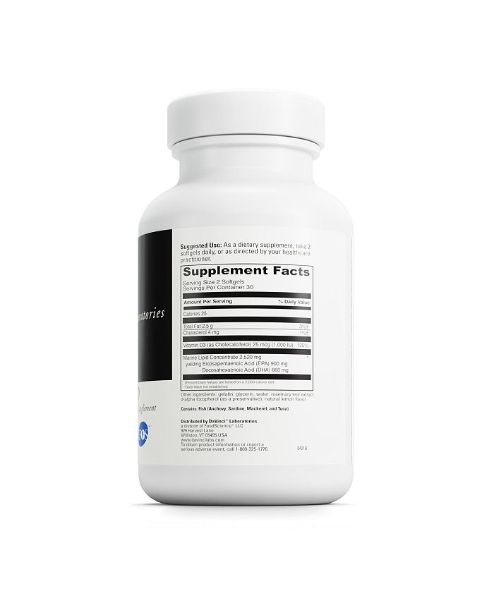 DaVinci Laboratories DaVinci Labs Omega 3 HP-D - Dietary Supplement to Support Immune System ...
