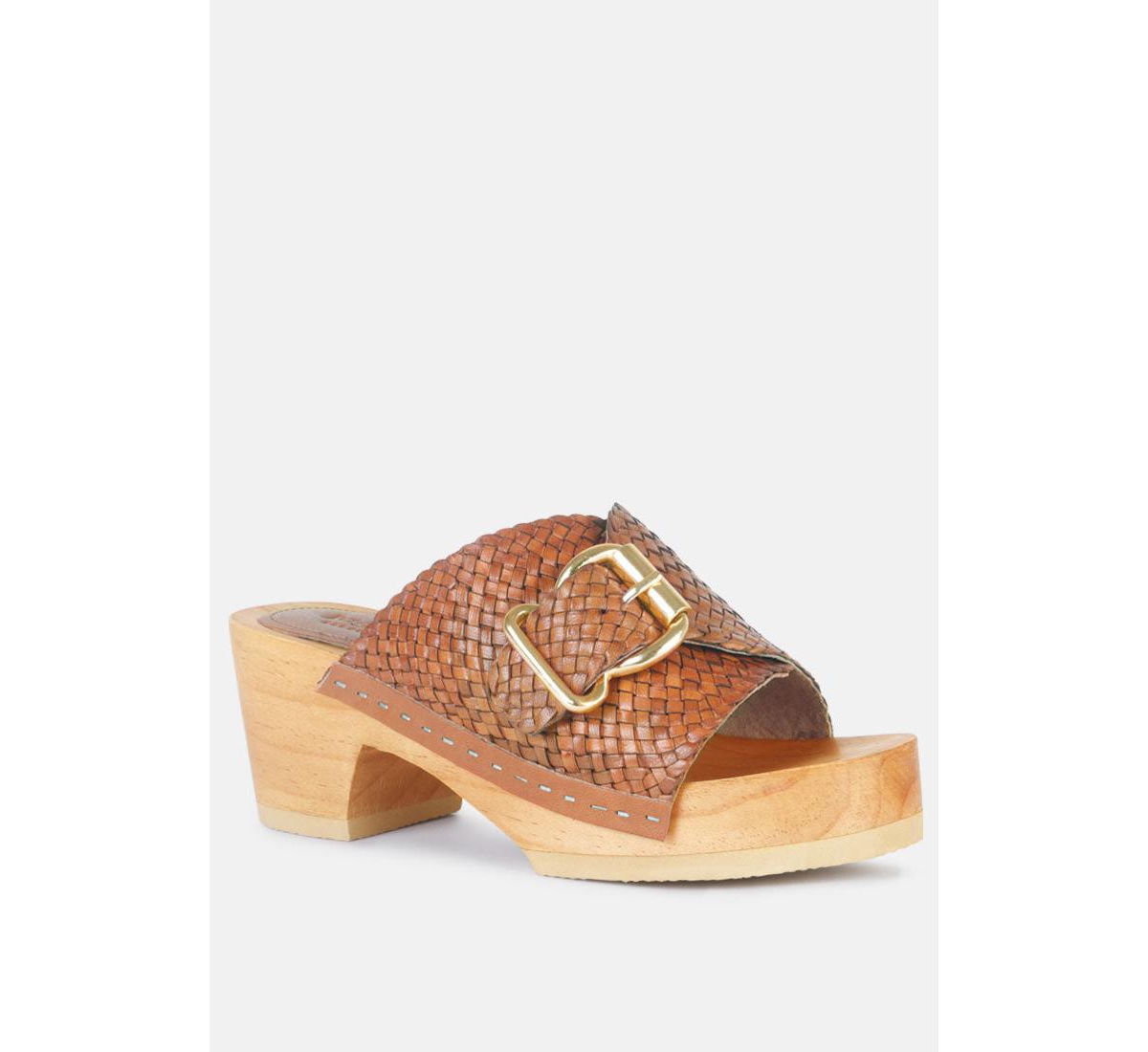 Click here for Yoruba Womens Braided Leather Buckled Slide Sandal... prices