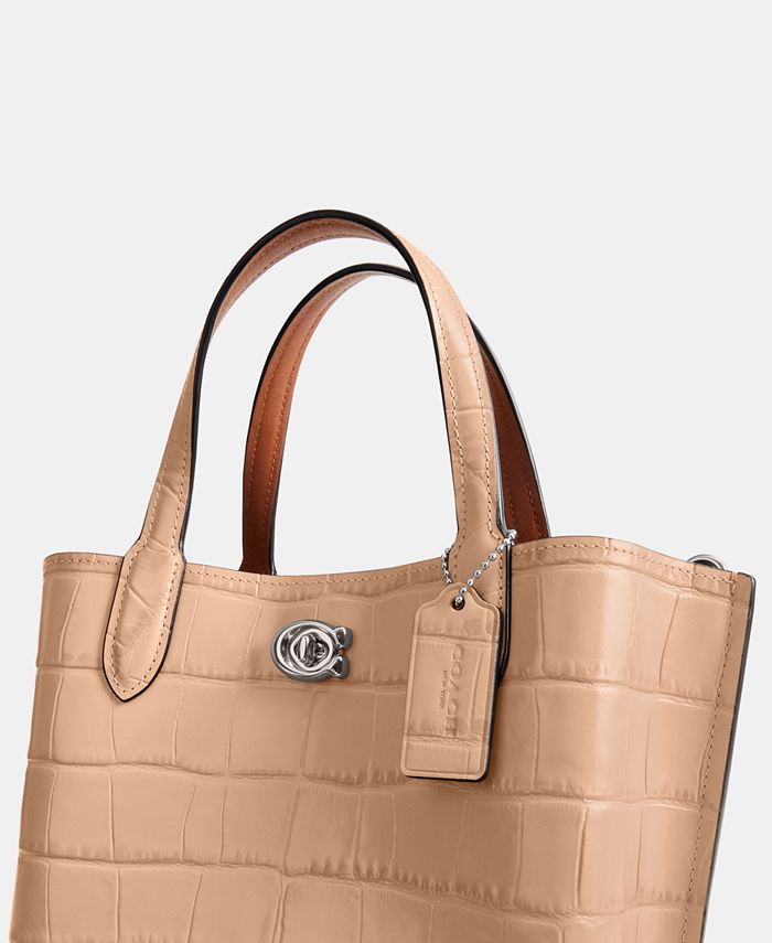 COACH Embossed Croc Willow Tote 24 - Macy's