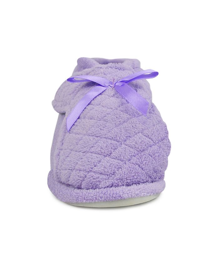 MUK LUKS Women's Micro Chenille Adjustable Bootie Slippers - Macy's