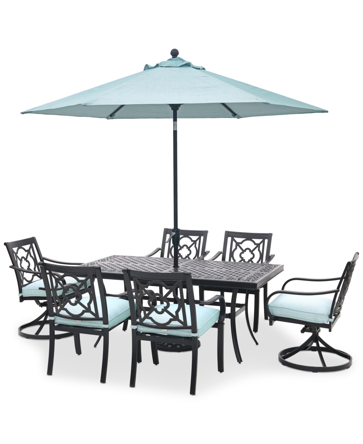 Click here for St Croix Outdoor 7-pc Dining Set (68x38 table + 4... prices