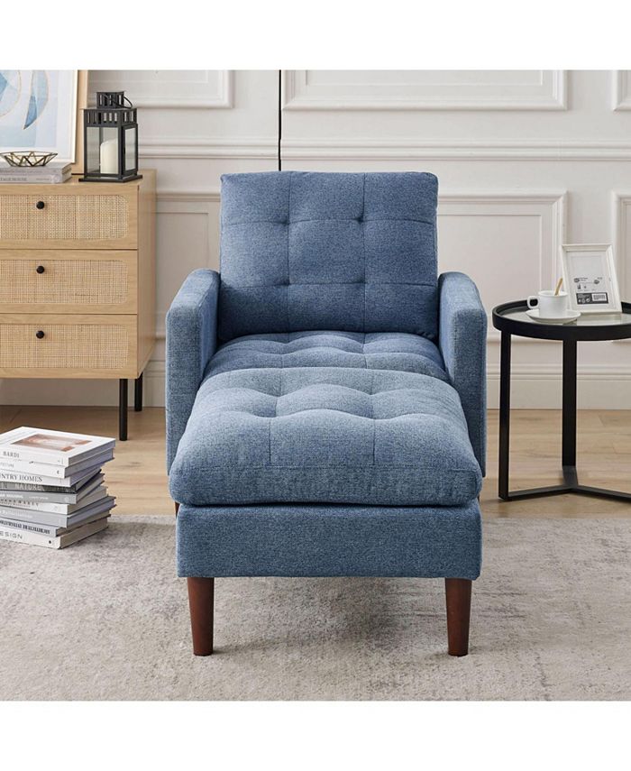 Simplie Fun Modern Fabric Single Sofa Chair, Living room chair ...