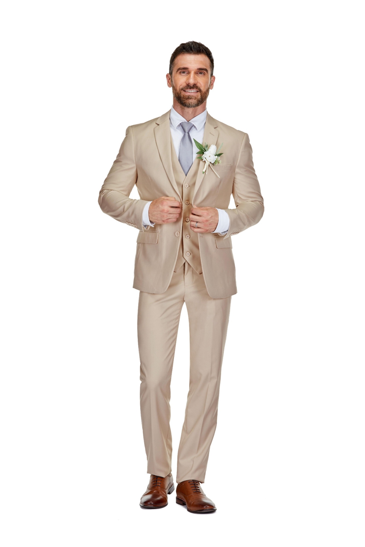 Click here for Braveman Mens 3-Piece Premium Vested 3-Piece Slim... prices
