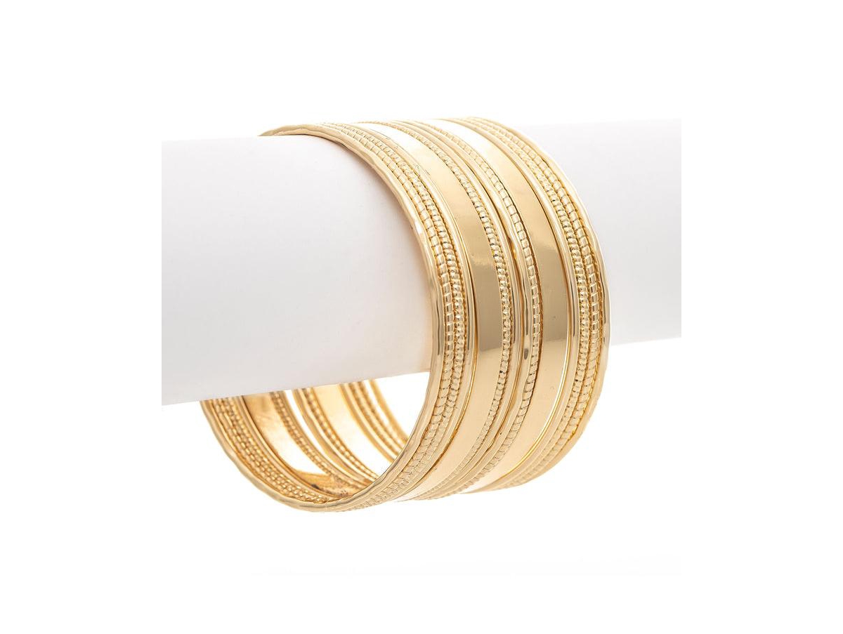 Click here for Polished Bangle Set - Gold prices
