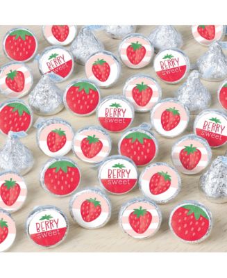 Berry Sweet Strawberry - Small Round Candy Stickers Party Favor Labels ...