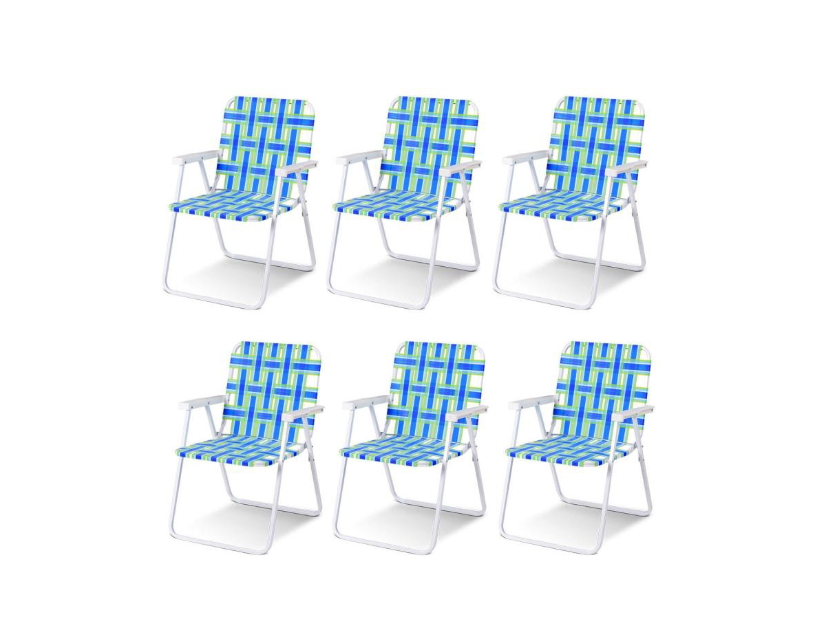 Click here for Vebreda 6 Pieces Folding Beach Chair Camping Lawn... prices