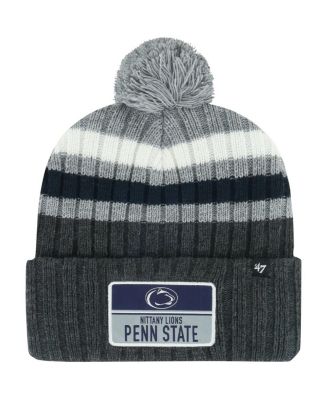 Men's '47 Brand Charcoal Penn State Nittany Lions Stack Striped Cuffed ...