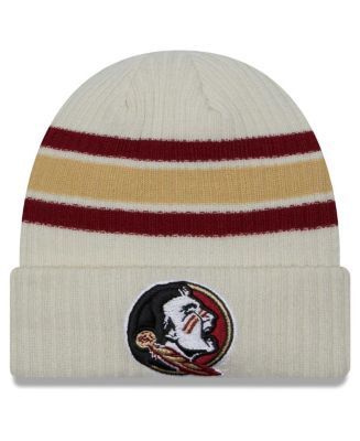 Men's New Era Cream Distressed Florida State Seminoles Vintage-Like ...