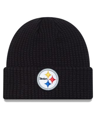 Men's New Era Black Pittsburgh Steelers Prime Cuffed Knit Hat - Macy's