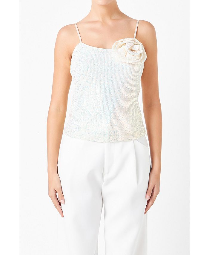 endless rose Women's Sequins Corsage Top - Macy's