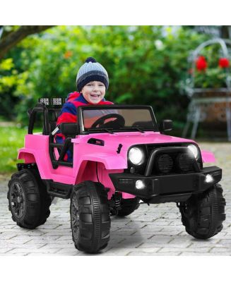 12V Electric Ride On Truck with Parental Remote Control and LED Lights ...
