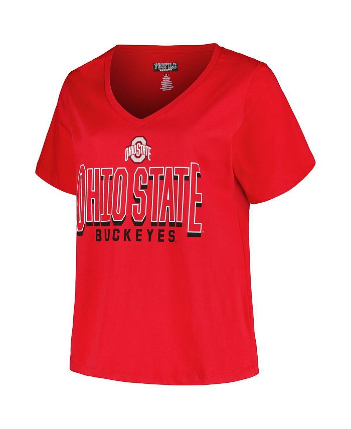 Fanatics Women's Scarlet Ohio State Buckeyes Plus Size Sideline Route V ...
