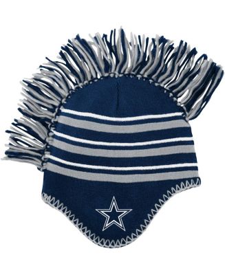 Preschool Boys and Girls Navy Dallas Cowboys Mohawk Stripe Knit Hat ...