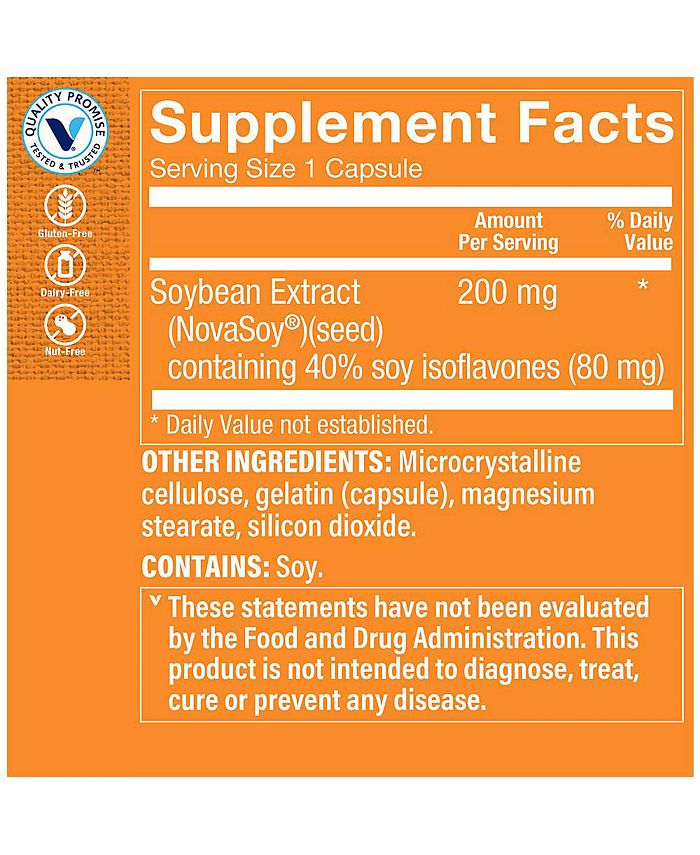 The Vitamin Shoppe Soy Isoflavones - Menopause Support for Women - 200 ...