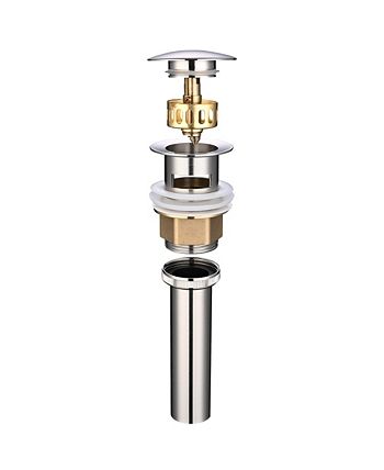 Aquaterior Bathroom Pop Up Drain with Overflow Lavatory Vessel Basin ...