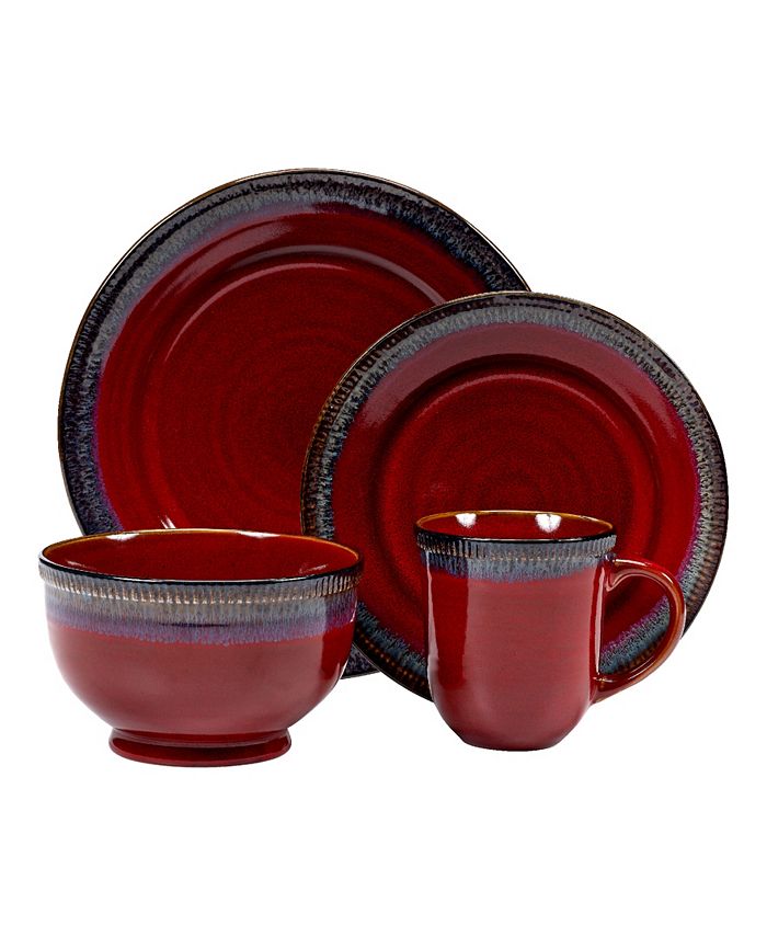 over&back Sheen 16 Piece Dinnerware Set - Macy's