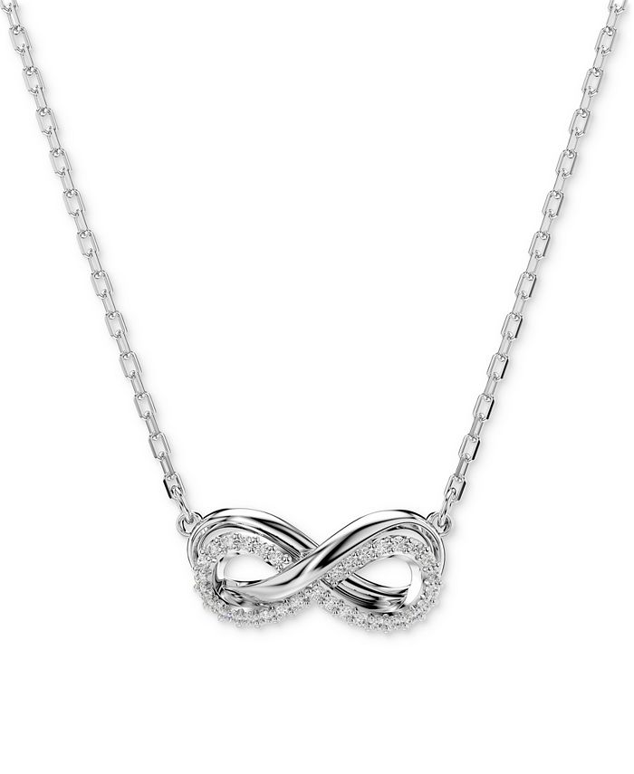 Swarovski Hyperbola Infinity Pendant Necklace, 15" + 2-3/4" extender ...
