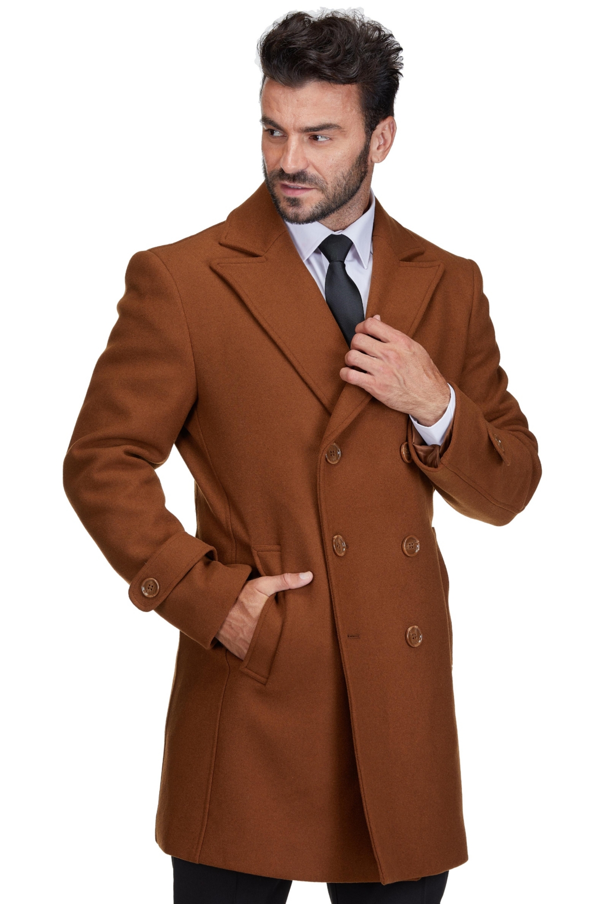Click here for Braveman Mens Big & Tall Double Breasted Pea Coat... prices