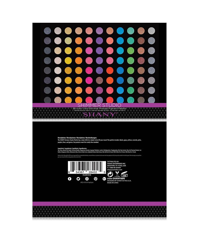 SHANY SHIMMER STUDIO, Ultra Shimmer Matte Metallic Eyeshadow Palette ...