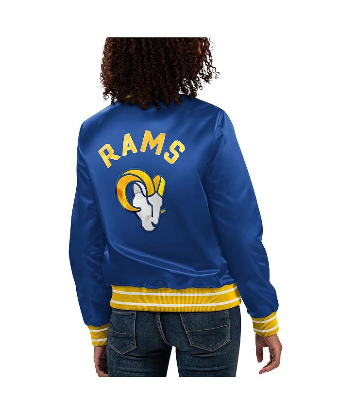 Starter Women's Royal Los Angeles Rams Full Count Satin Full-Snap ...