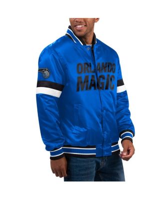 Men's Starter Blue Orlando Magic Home Game Satin Full-Snap Varsity ...