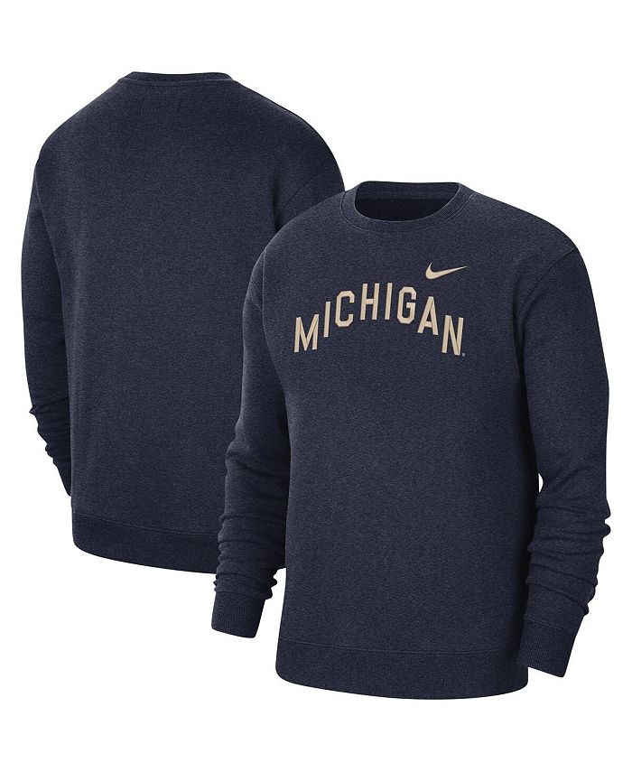 Nike Men's Navy Michigan Wolverines Campus Pullover Sweatshirt - Macy's