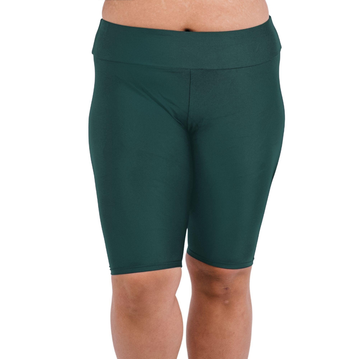 Click here for Calypsa Plus Size Long Bike Swim Shorts - Dark jad... prices